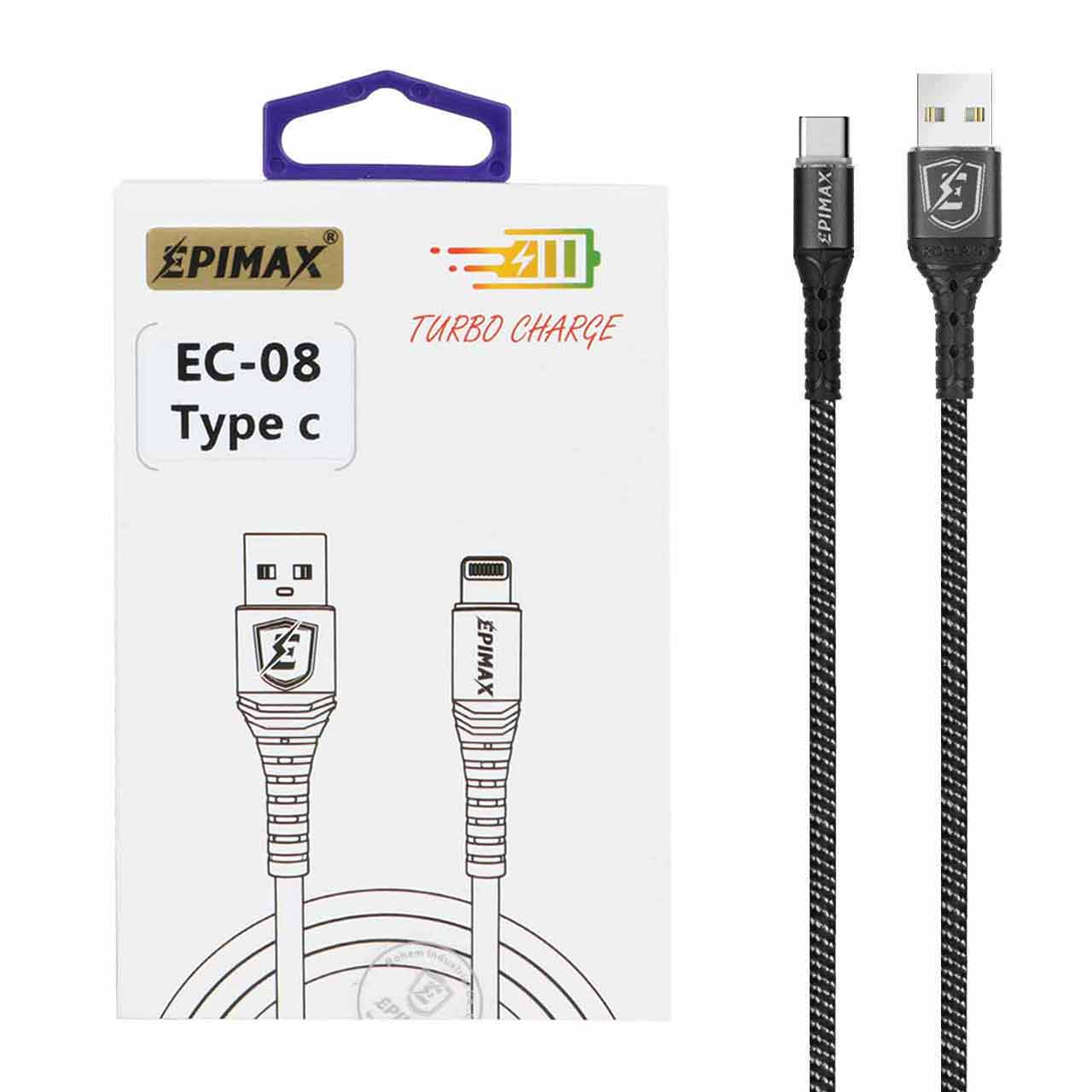 کابل شارژ سوپرفست Epimax Type-C مدل EC-08-مشکی - فروشگاه - پنل فروشگاهی eways