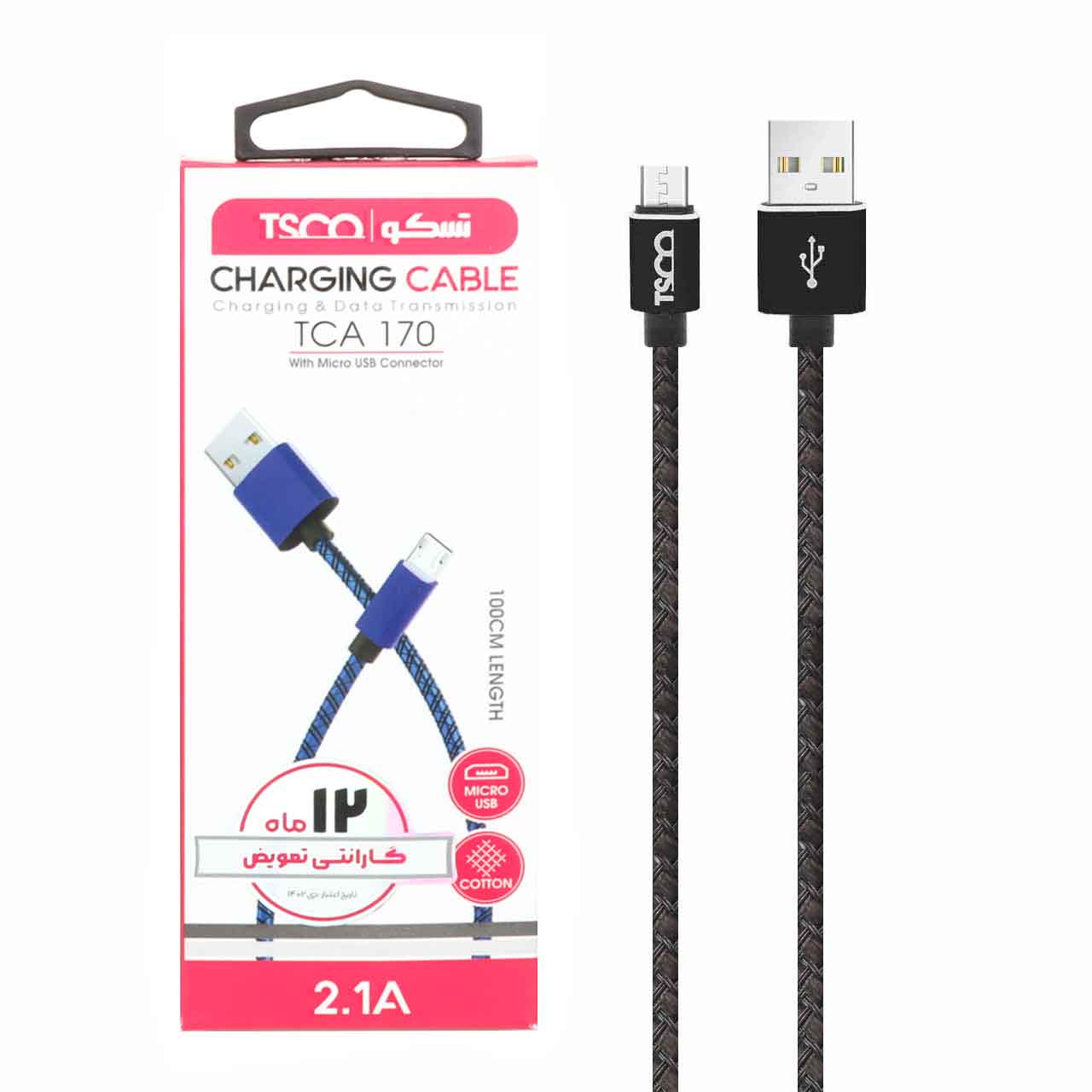 کابل شارژ اندروید TSCO مدل TCA 170 - مشکی - فروشگاه - پنل فروشگاهی eways