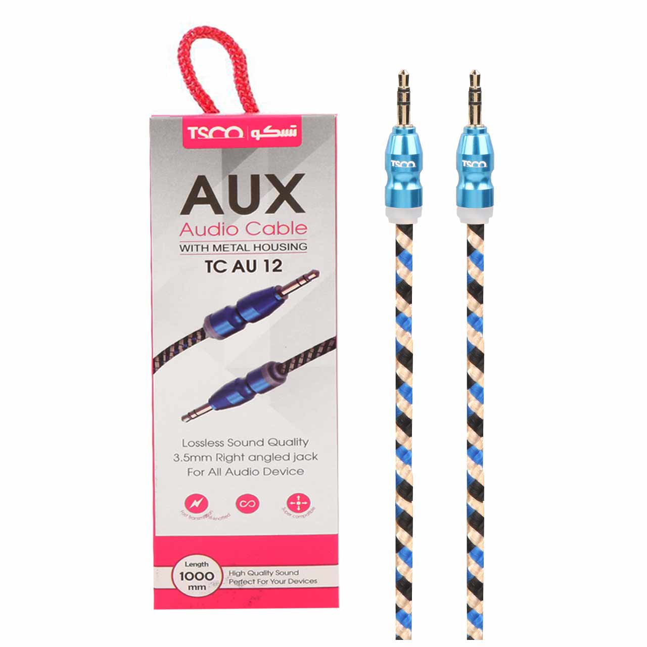 کابل صدا AUX تسکو TC AU12-آبی - فروشگاه - پنل فروشگاهی eways