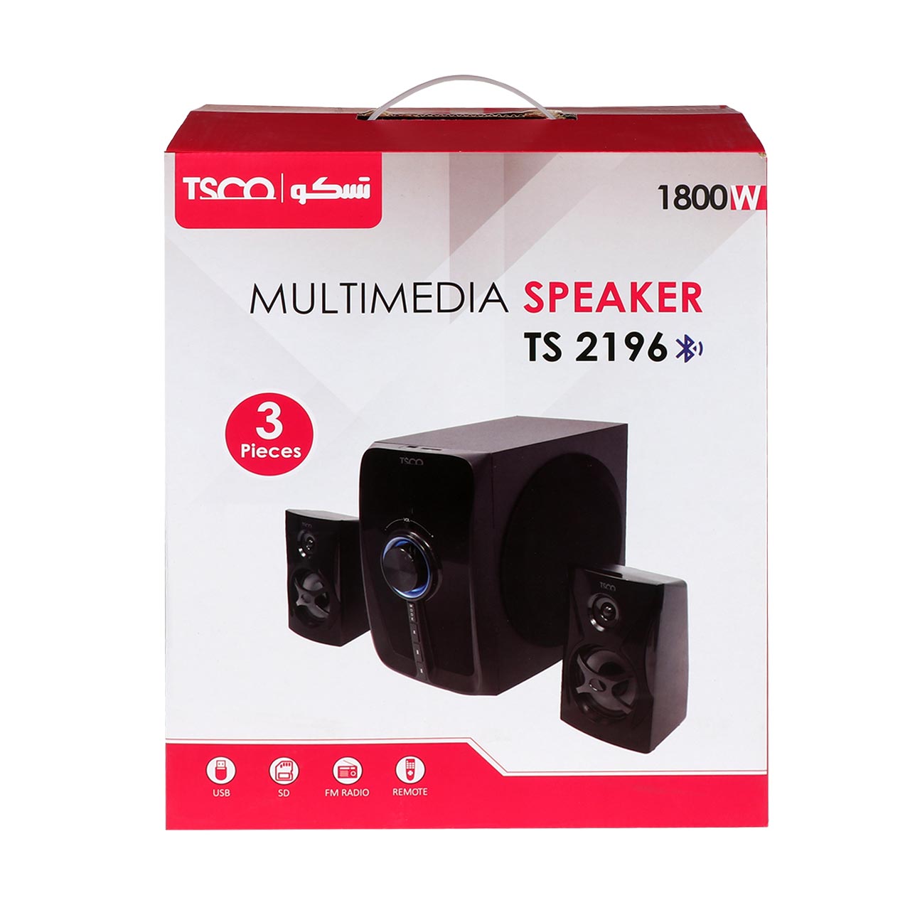 اسپیکر رومیزی (دسکتاپ) سه تکه TSCO مدل TS 2196 - مشکی با توان خروجی 25W - فروشگاه - پنل فروشگاهی ...