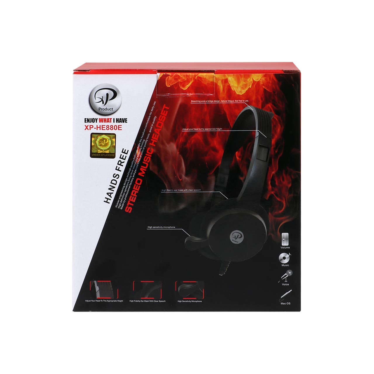 هدفون باسیم XP Product مدل HE880E - مشکی - فروشگاه - پنل فروشگاهی eways