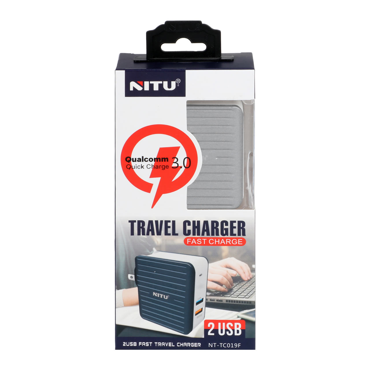 شارژر دیواری فست دو پورت NITU مدل TC019F - نقره ای - فروشگاه - پنل فروشگاهی eways