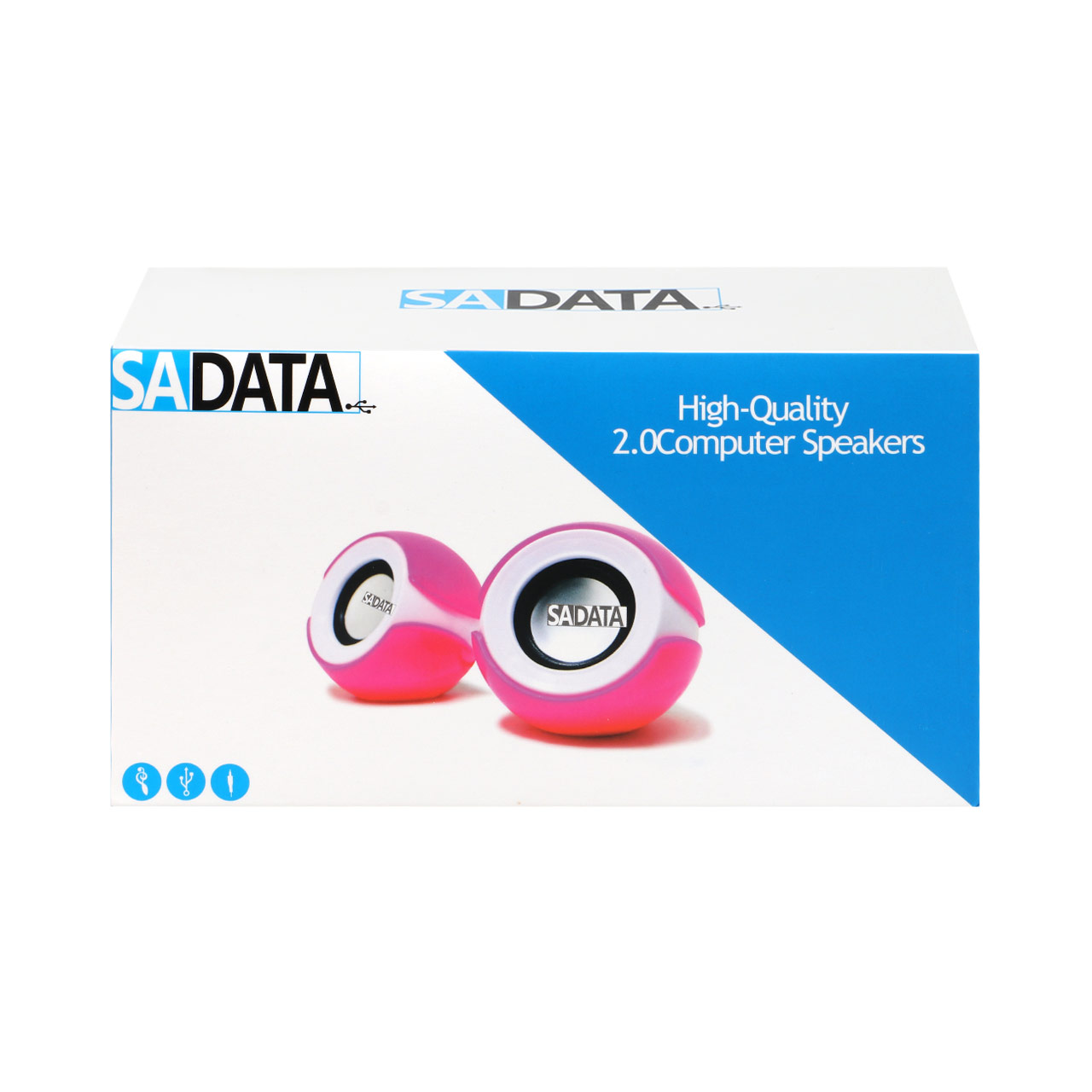 اسپیکر دسکتاپ دو تکه SADATA مدل SD-03 - صورتی - فروشگاه - پنل فروشگاهی eways
