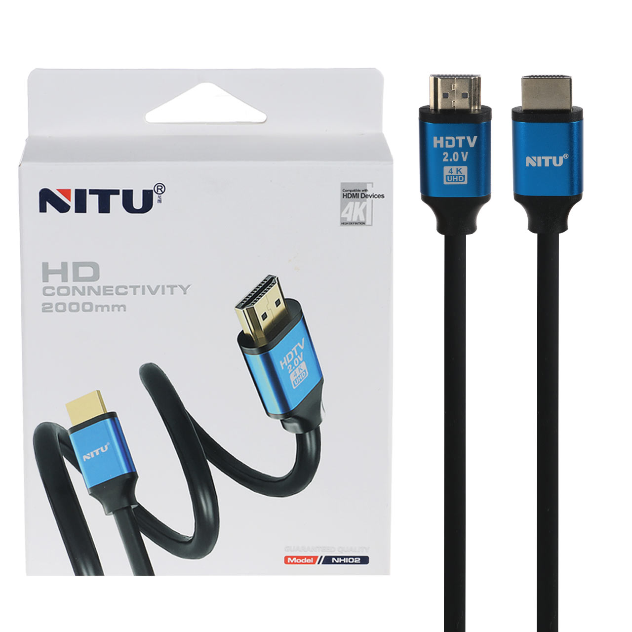 کابل 2 متری NITU HDMI مدل NHI02 - مشکی - فروشگاه - پنل فروشگاهی eways