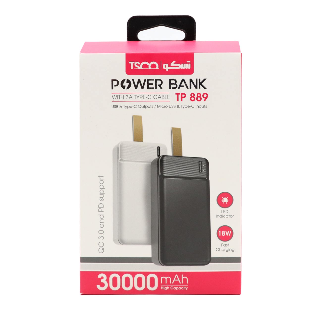پاوربانک (PD و فست شارژ) تسکو 30000 میلی آمپر مدل TP 889 - مشکی - فروشگاه - پنل فروشگاهی eways