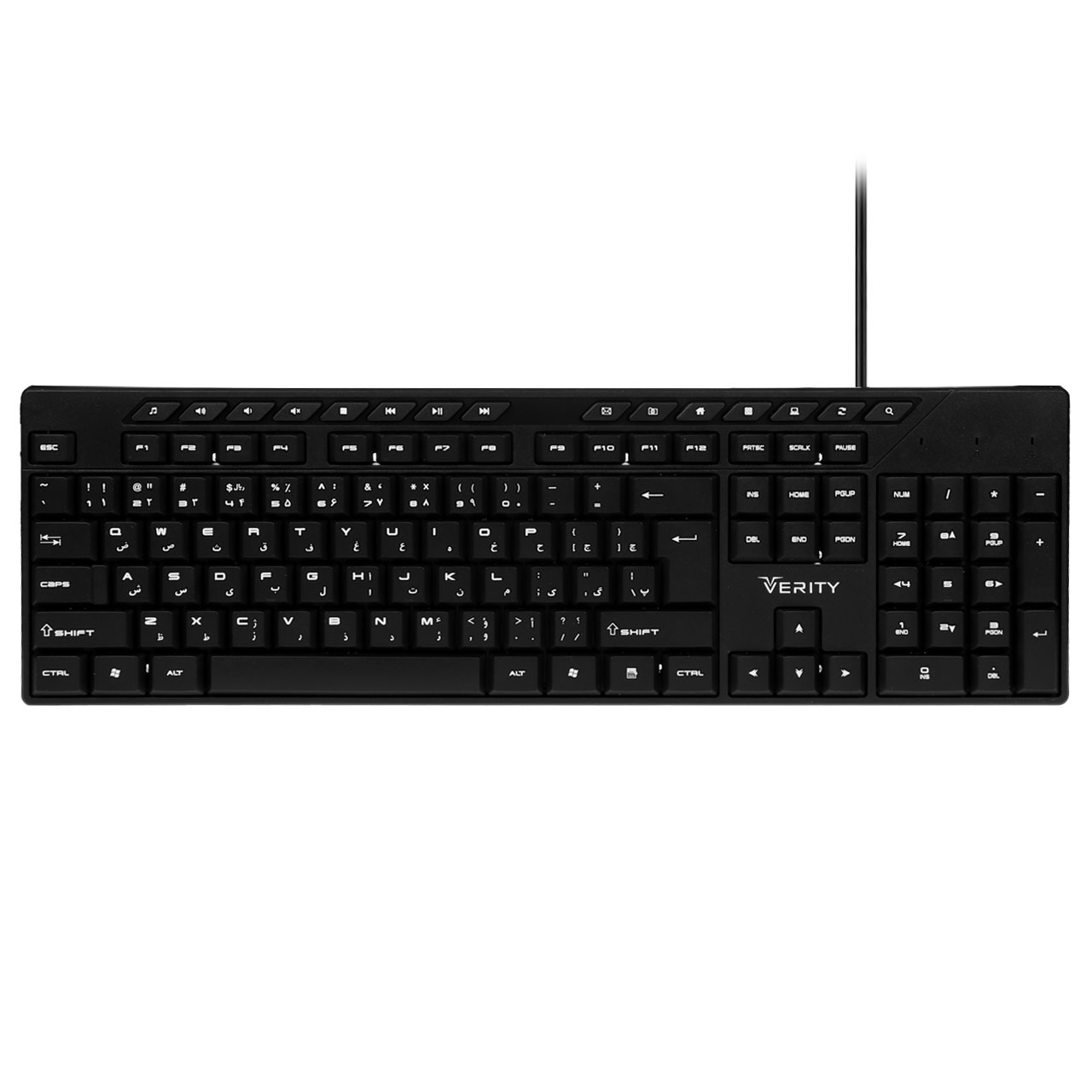 کیبورد باسیم Verity مدل V-KB6123 - مشکی - فروشگاه - پنل فروشگاهی eways