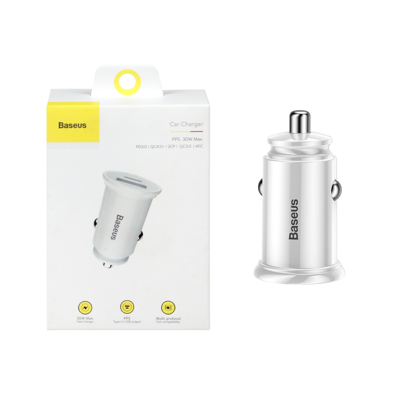 شارژر فندکی دو پورت فست و Baseus PD مدل CCALL-YS02 - سفید (گارانتی ایویز) - فروشگاه - پنل ...