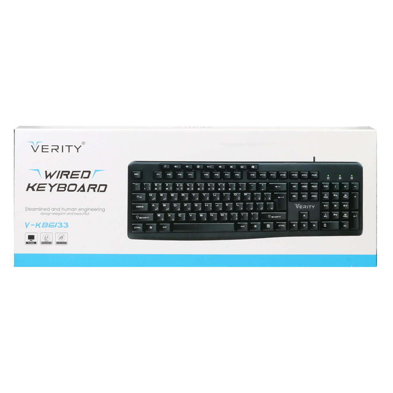 کیبورد باسیم Verity مدل V-KB6133 - مشکی - فروشگاه - پنل فروشگاهی eways