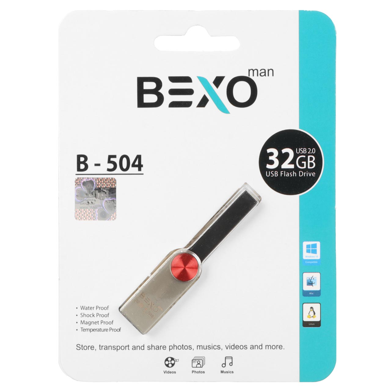 BEXO B-504 USB2.0 Flash Memory-32GB (گارانتی داده پردازی آواتک) آبی - فروشگاه - پنل فروشگاهی eways