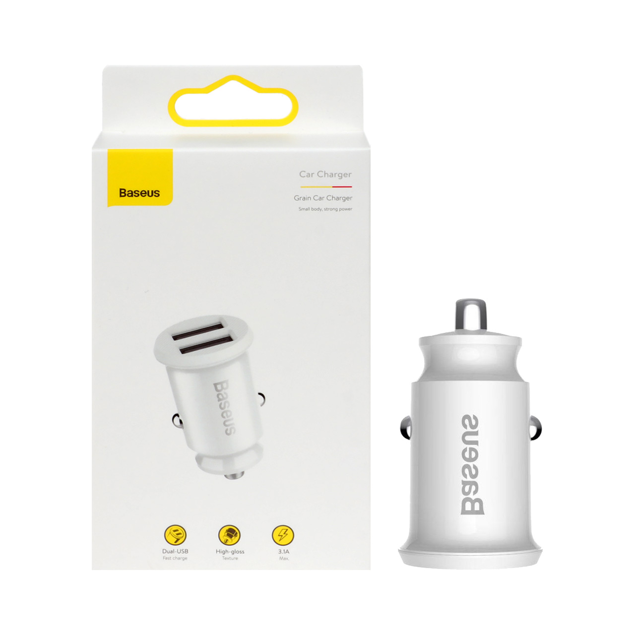 شارژر فندکی فست دو پورت Baseus مدل CCALL-ML02 - سفید - فروشگاه - پنل فروشگاهی eways