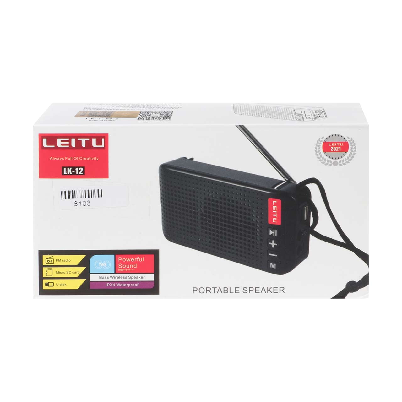 اسپیکر پرتابل LEITU مدل LK-12 - مشکی - فروشگاه - پنل فروشگاهی eways