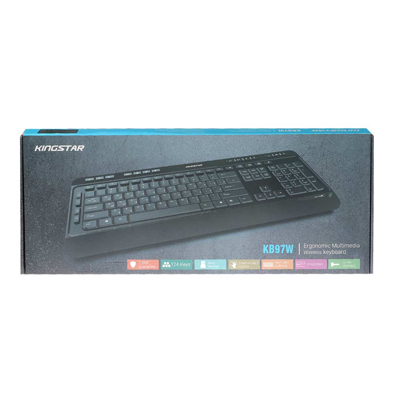 کیبورد بی سیم Kingstar مدل KB97W - مشکی - فروشگاه - پنل فروشگاهی eways