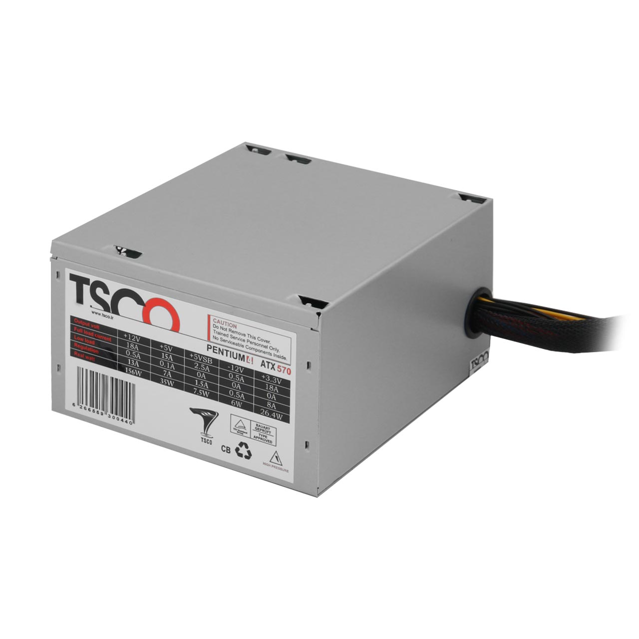 منبع تغذیه کامپیوتر TSCO مدل TP 570 - فروشگاه - پنل فروشگاهی eways