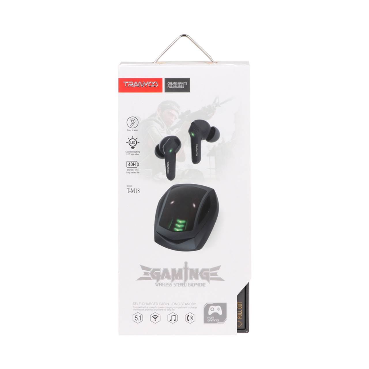 ایرفون بی سیم TRANYOO مدل T-M18 - مشکی - فروشگاه - پنل فروشگاهی eways