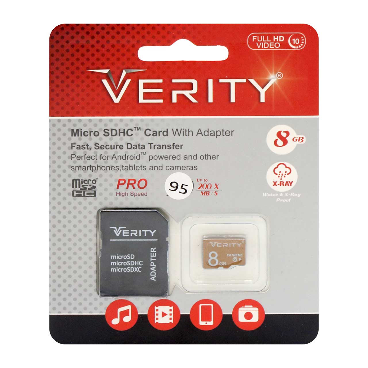Verity microSDHC & adapter Class 10 PRO 200X - 95MB/s - 8GB (گارانتی آسان سرویس) - فروشگاه - پنل ...