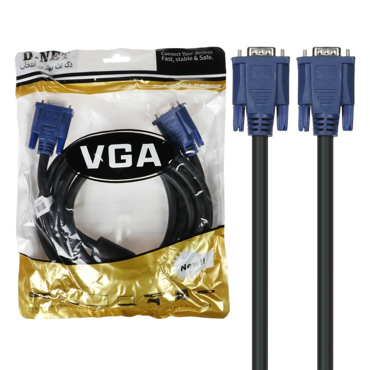 کابل 3 متری D-Net VGA - فروشگاه - پنل فروشگاهی eways