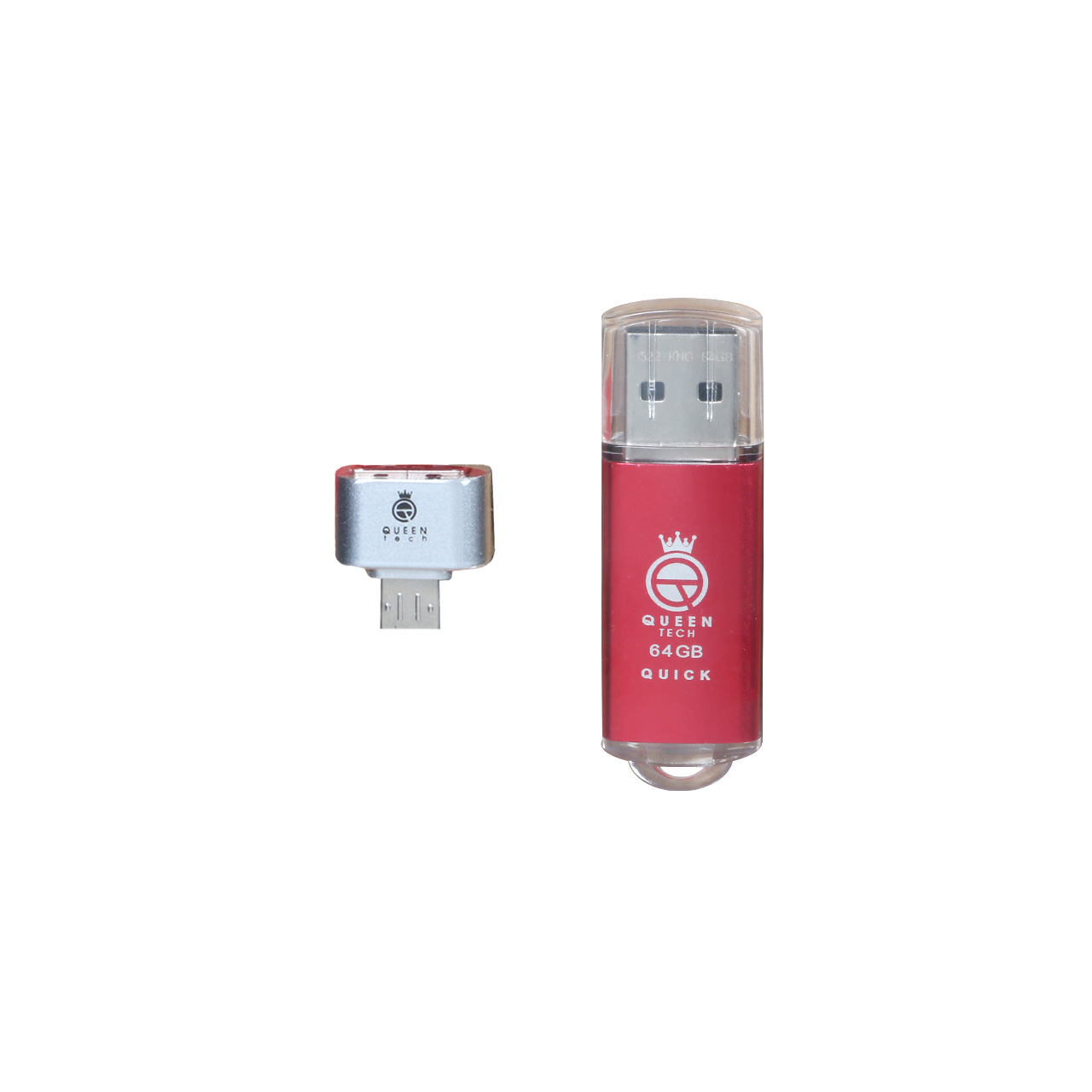 Queen tech-Quick Plus USB2.0+OTG Micro Usb Adapter Flash Memory Flash Memory-64GB قرمز (گارانتی ...