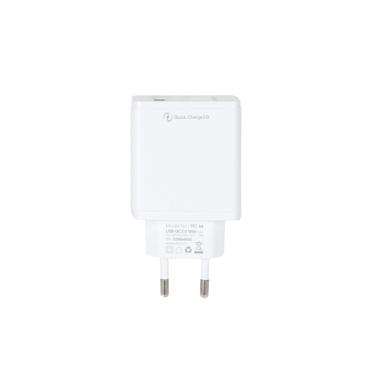 شارژر دیواری فست تک پورت TSCO مدل TTC 64 18W همراه با کابل شارژ TYPE-C - سفید - فروشگاه - پنل ...