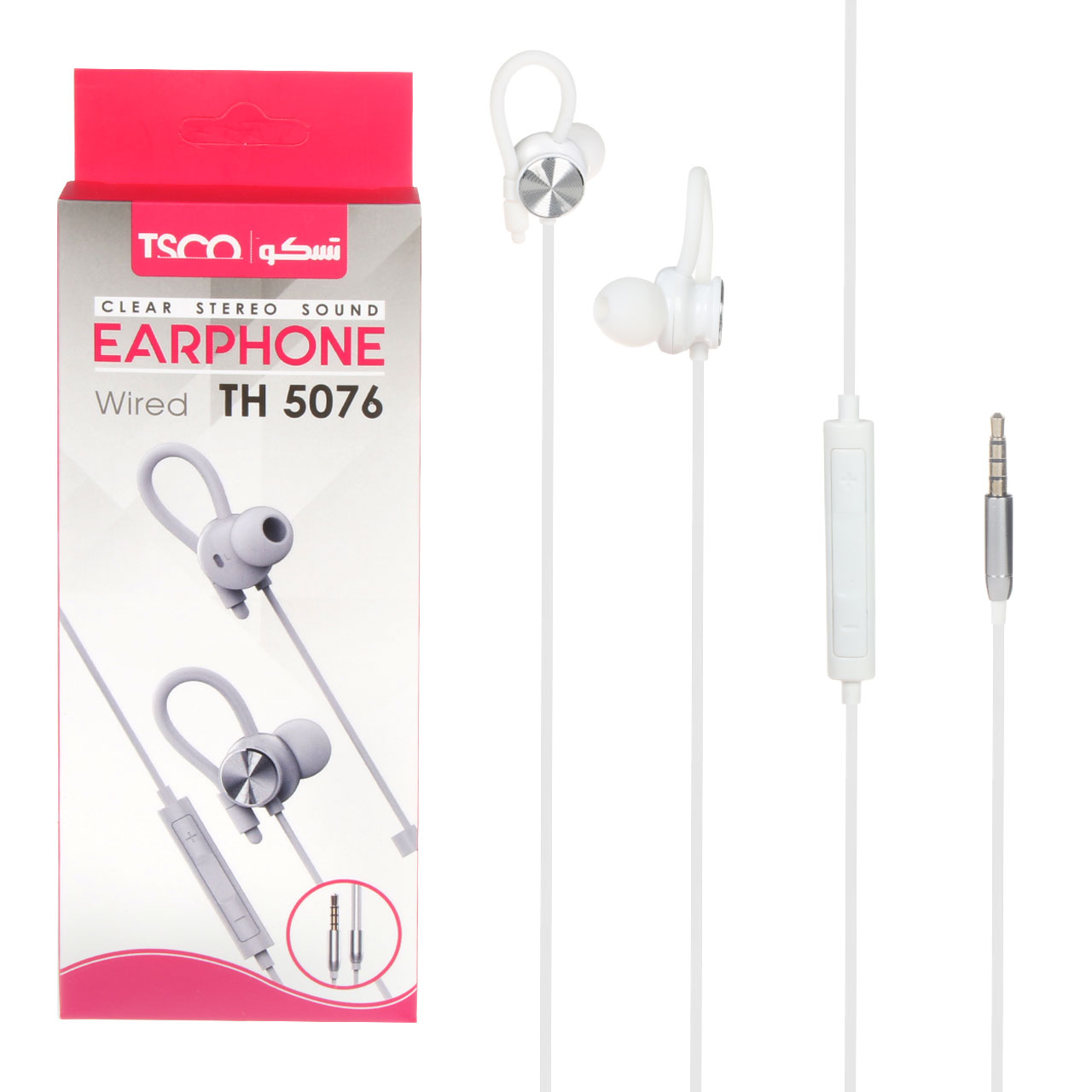 هندزفری باسیم TSCO مدل TH 5076 - سفید - فروشگاه - پنل فروشگاهی eways