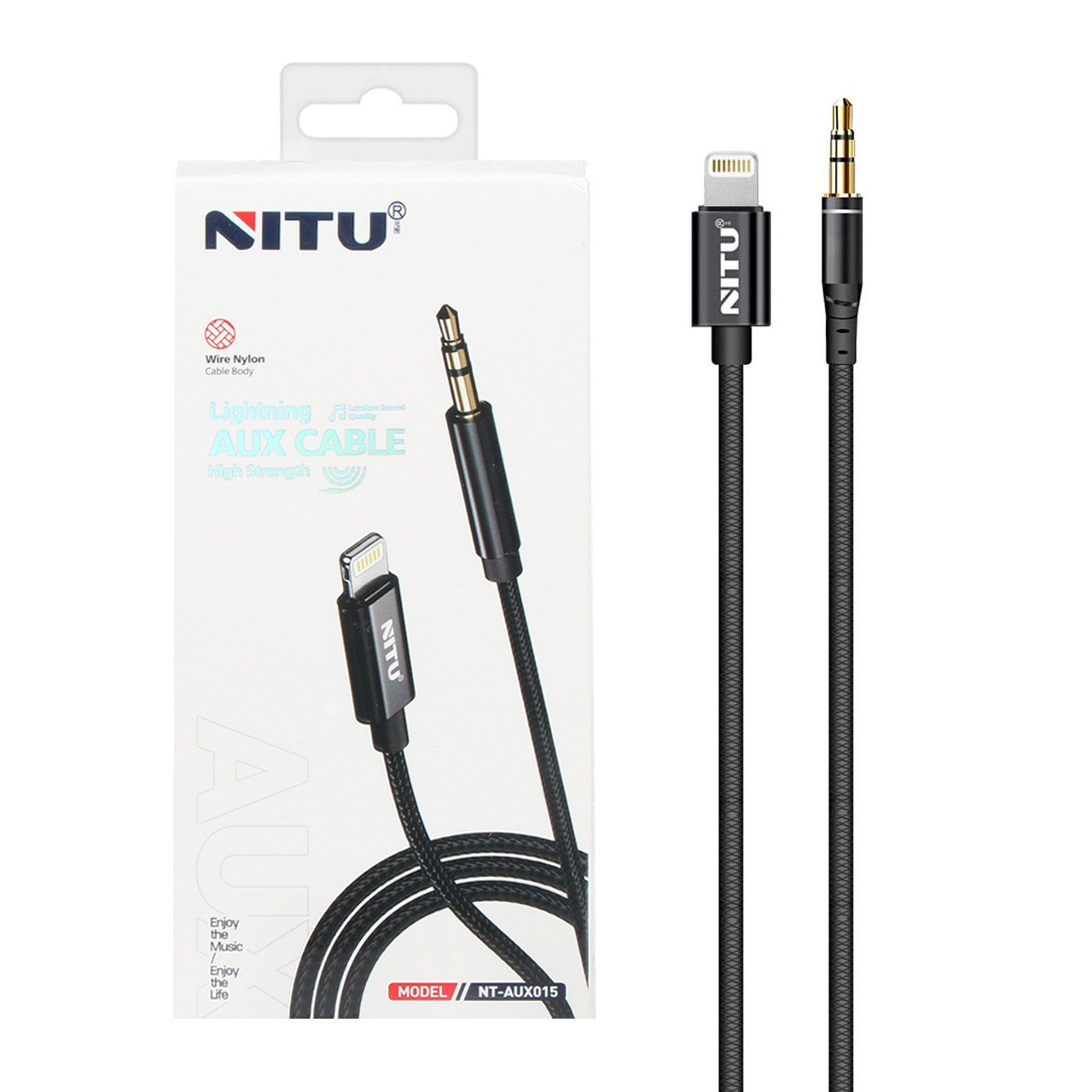 تبدیل NITU AUX TO Lightning مدل 015 - مشکی - فروشگاه - پنل فروشگاهی eways