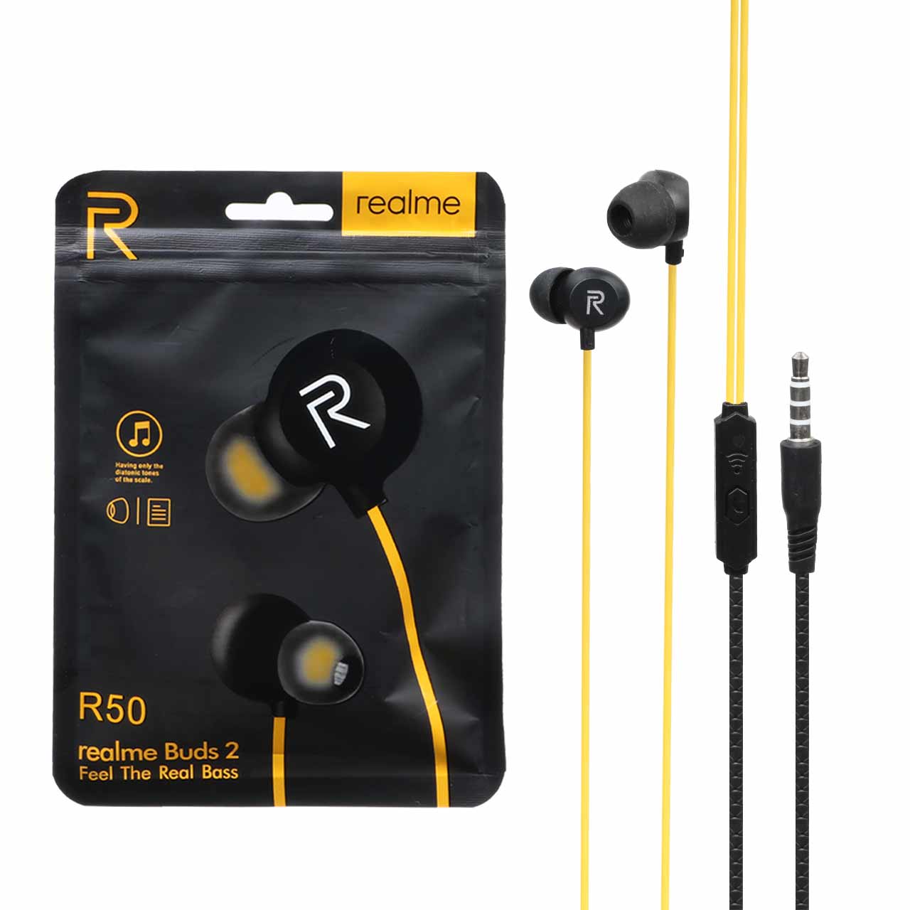 هندزفری با سیم Realme مدل R50 - مشکی زرد - CHS - فروشگاه - پنل فروشگاهی ...