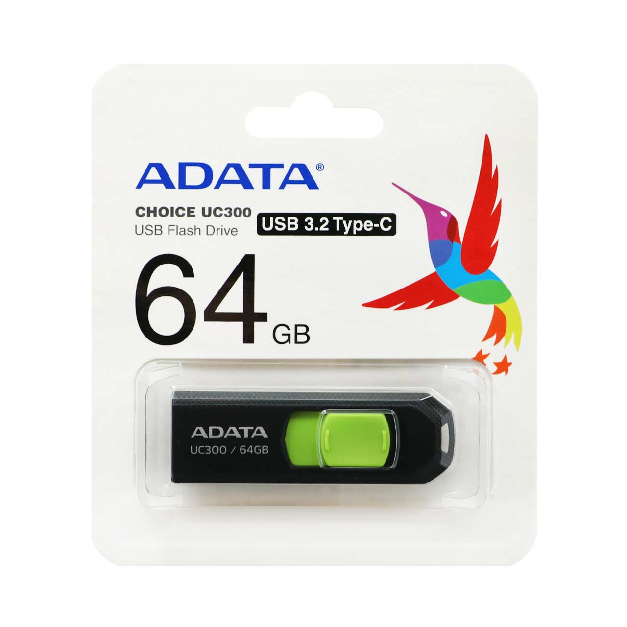 ADATA Choice UC300 USB 3.2 Type-C Flash Memory - 64GB - مشکی سبز ...