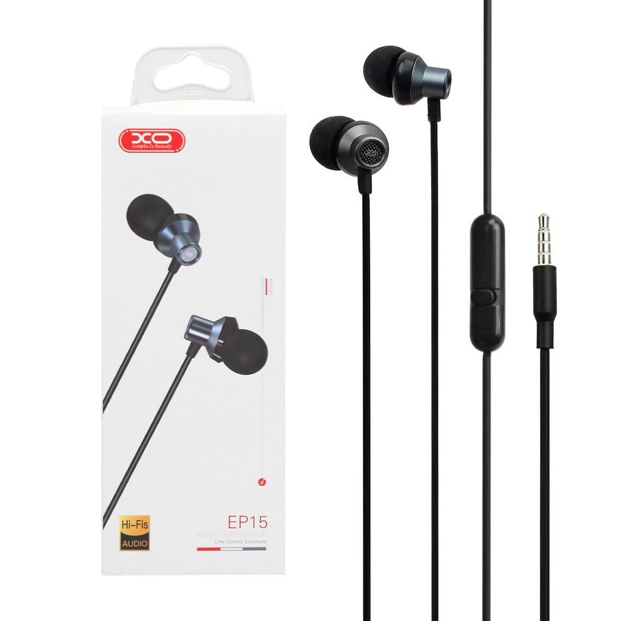 هندزفری باسیم XO مدل EP15 - مشکی - فروشگاه - پنل فروشگاهی eways