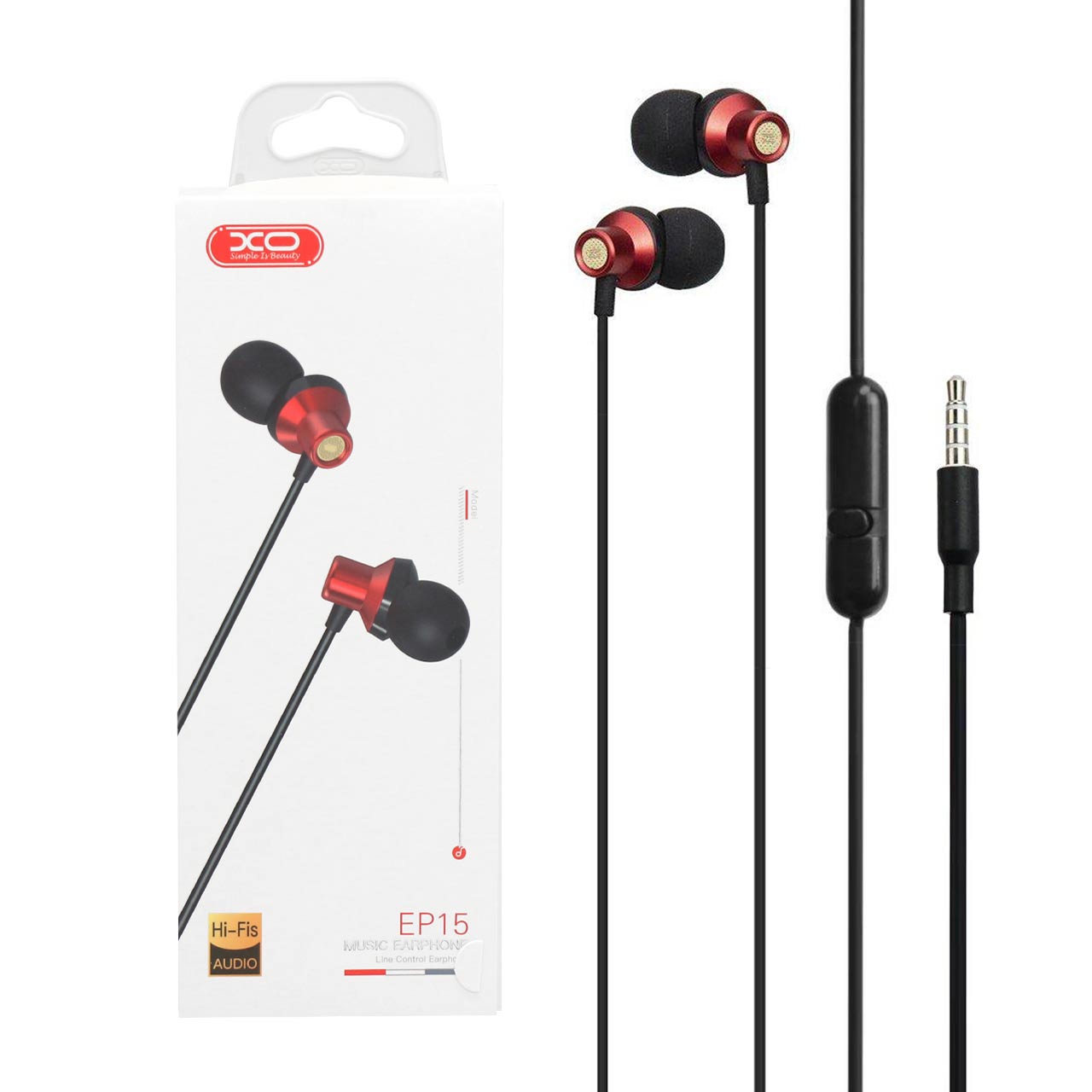 هندزفری باسیم XO مدل EP15 - قرمز - فروشگاه - پنل فروشگاهی eways