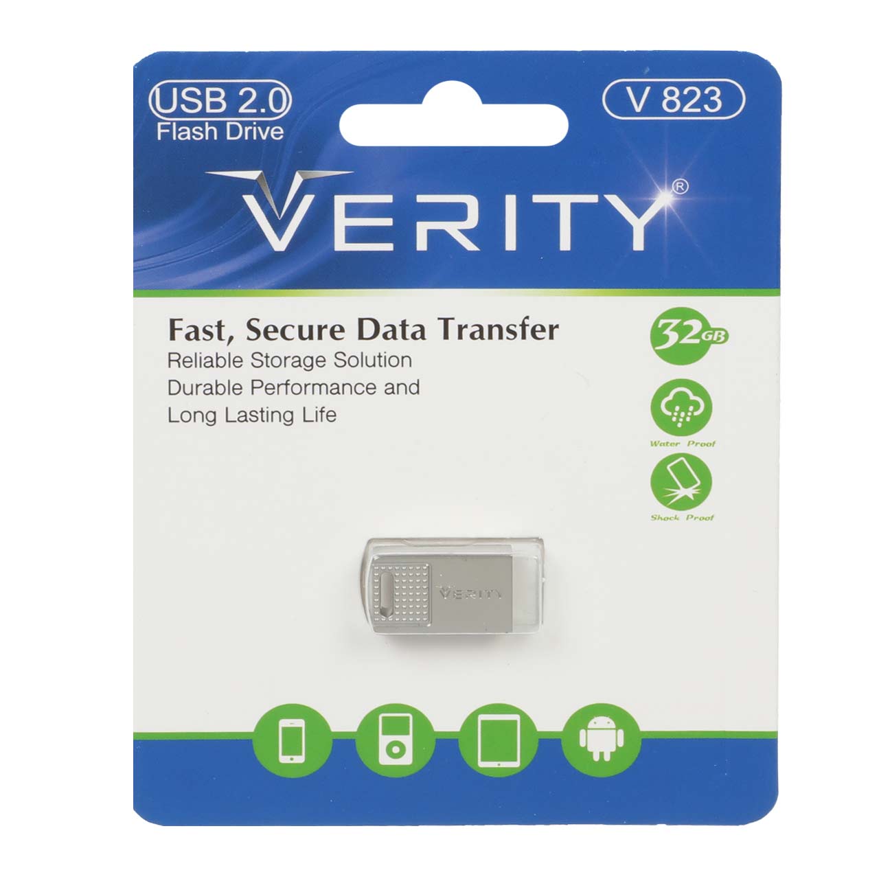 Verity V823 USB2.0 Flash Memory - 32GB نقره ای (گارانتی آسان سرویس) - فروشگاه - پنل فروشگاهی eways