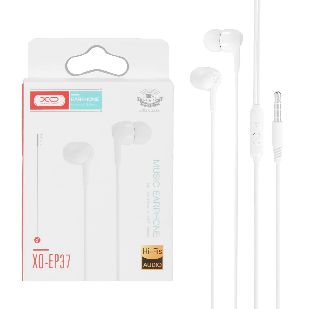 هندزفری باسیم XO مدل XO-EP37 - سفید - فروشگاه - پنل فروشگاهی eways