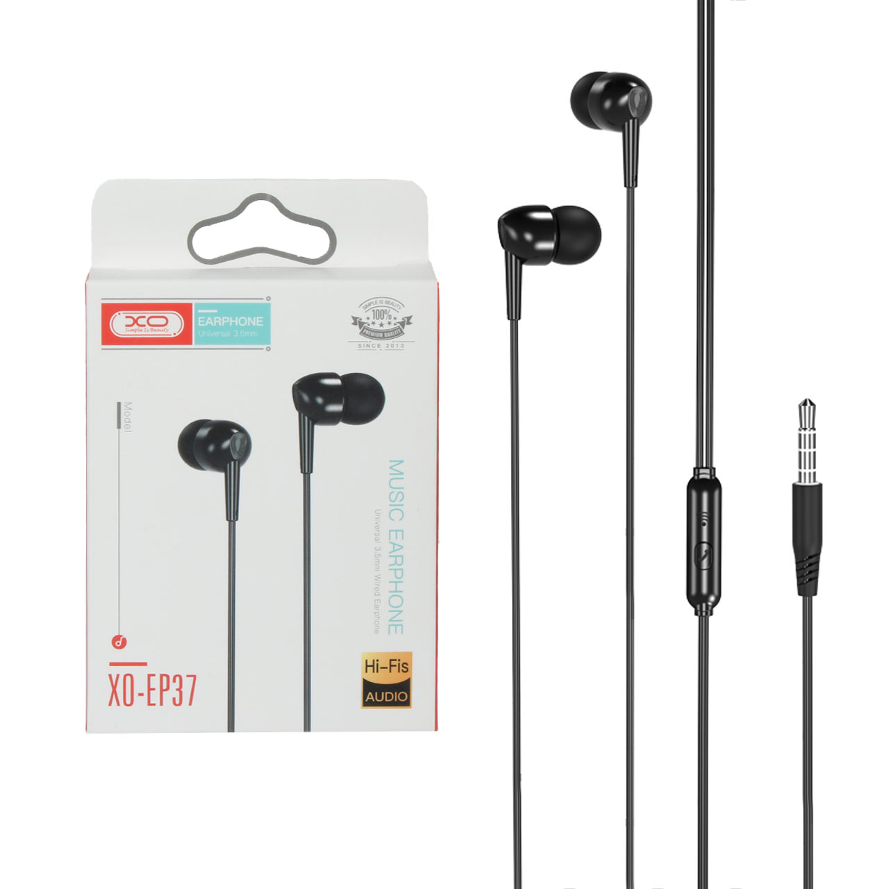 هندزفری باسیم XO مدل XO-EP37 - مشکی - فروشگاه - پنل فروشگاهی eways