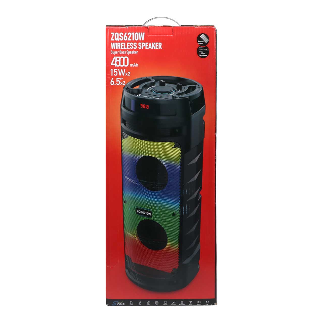 اسپیکر بی سیم SinG-e مدل ZQS6210W - مشکی - فروشگاه - پنل فروشگاهی eways
