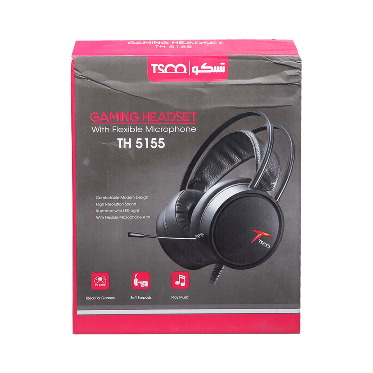 هدست با سیم گیم تسکو TH 5155 - مشکی (پک ناسالم) - فروشگاه - پنل فروشگاهی eways