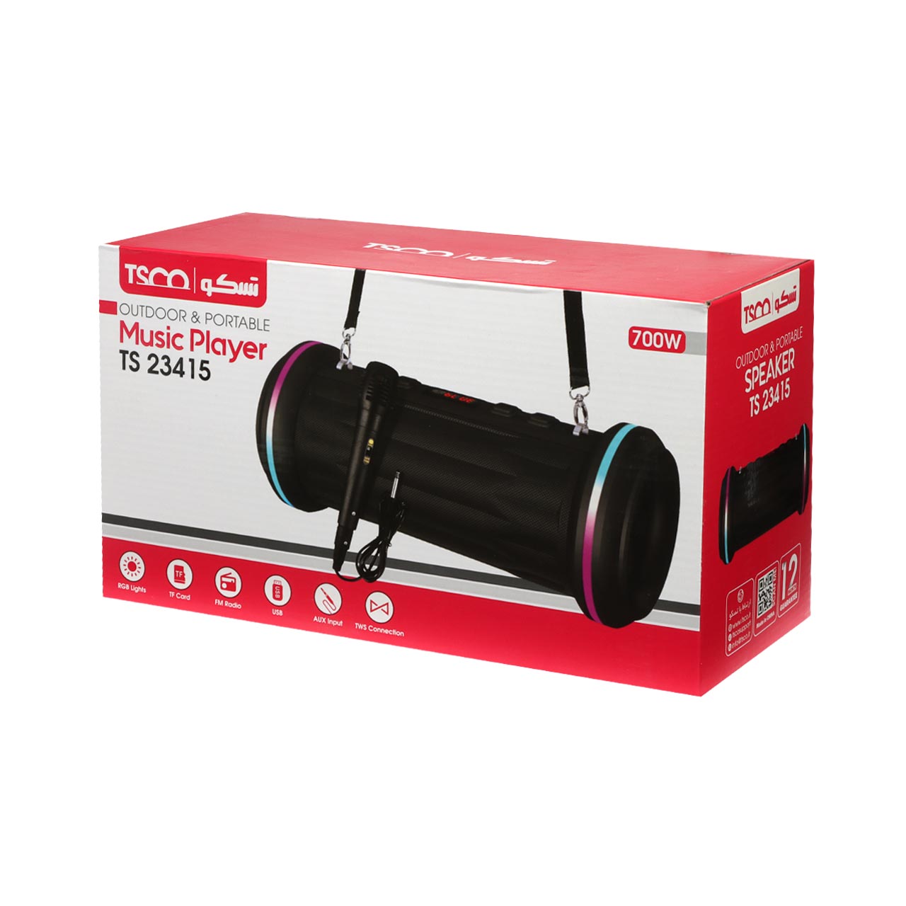 اسپیکر بی سیم TSCO مدل TS 23415 - مشکی - فروشگاه - پنل فروشگاهی eways