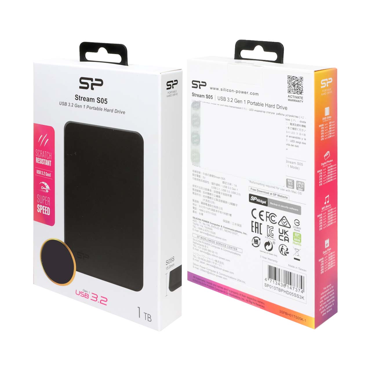 هارد اکسترنال Silicon Power USB3.2 مدل Stream S05 ظرفیت 1TB - مشکی ...