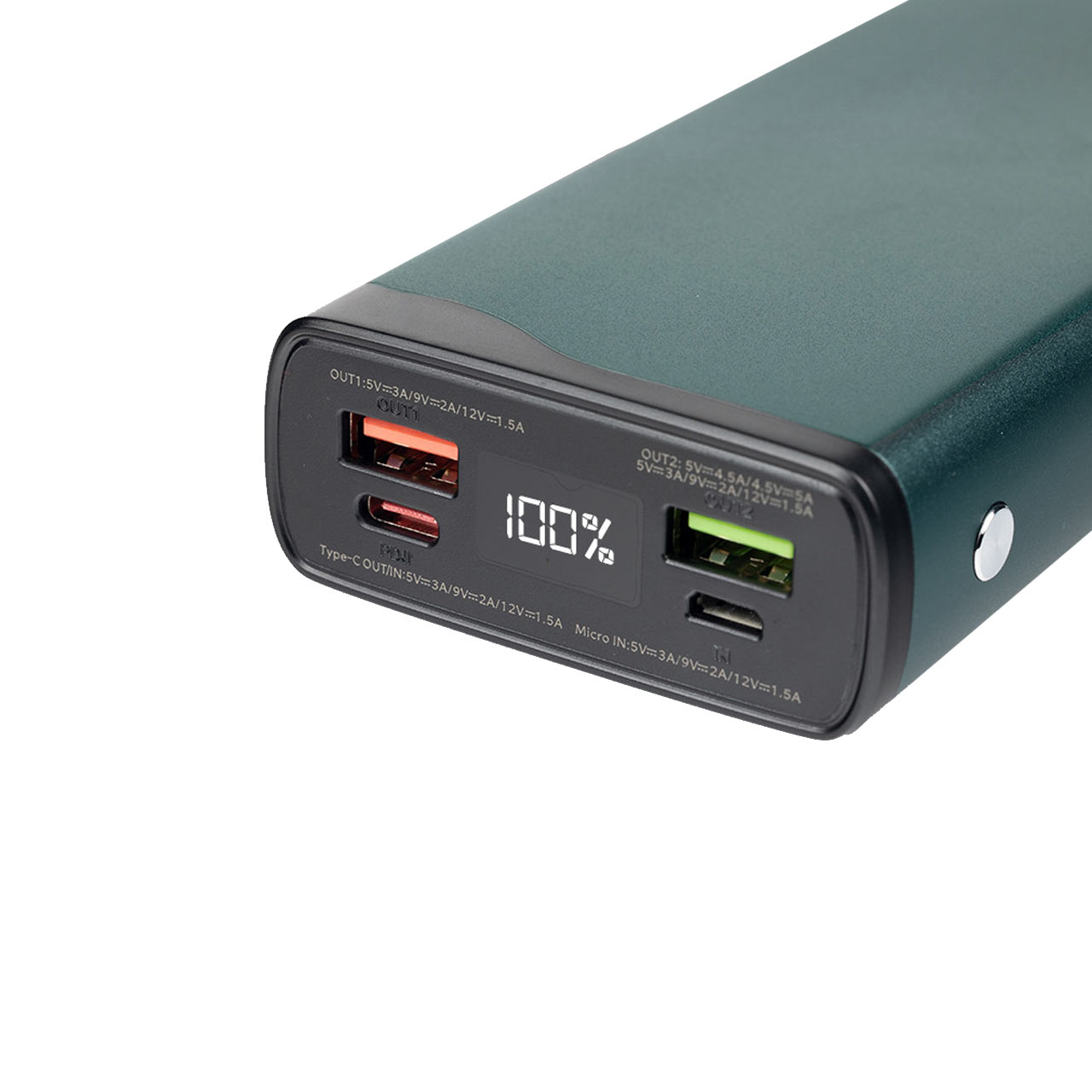 پاوربانک (PD و فست شارژ) Hiska 22.5W 20000mAh مدل QI-212PD - سبز - فروشگاه - پنل فروشگاهی eways