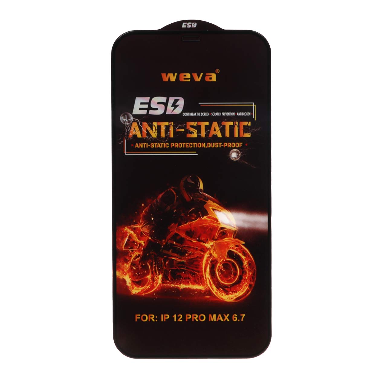محافظ صفحه نمایش شیشه ای Full Cover Esd Anti Static Weva مدل Iphone