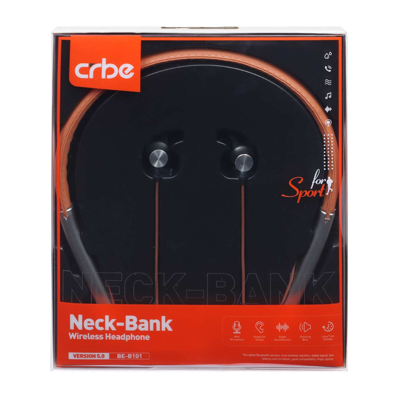 هندزفری گردنی بی سیم Crbe مدل BE-B101 - قهوه ای (گارانتی یکساله PMC) - فروشگاه - پنل فروشگاهی eways