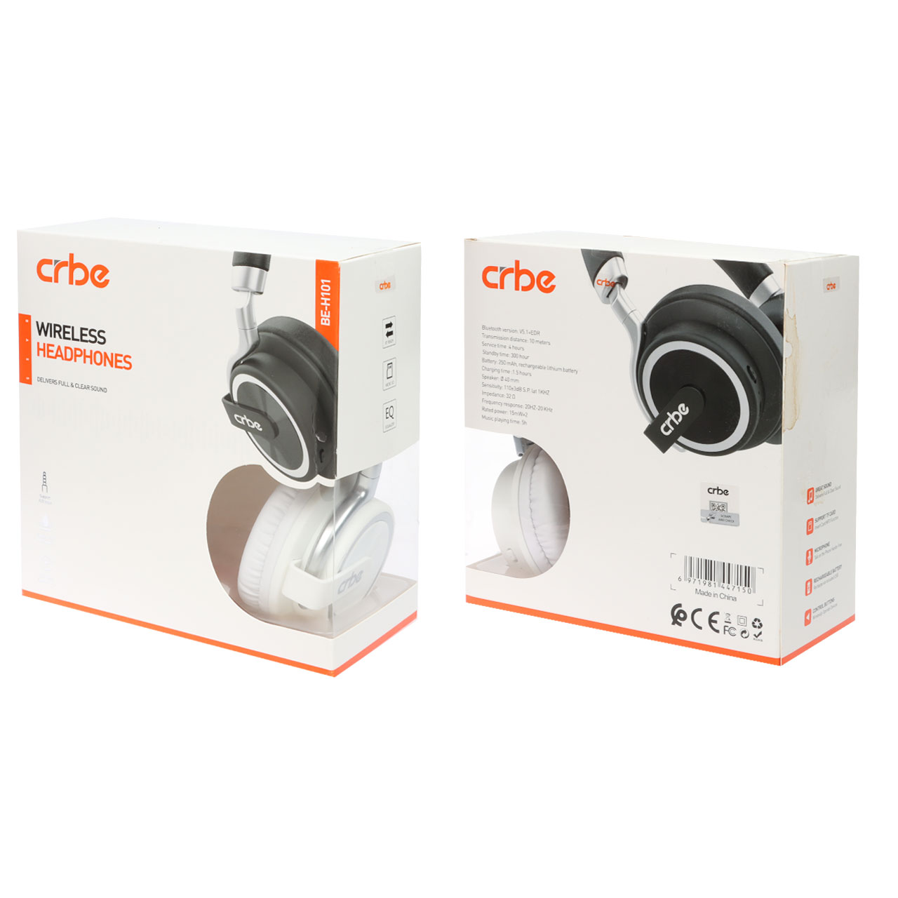 هدفون بی سیم Crbe مدل BE-H101 - سفید (گارانتی یکساله PMC) - فروشگاه - پنل فروشگاهی eways