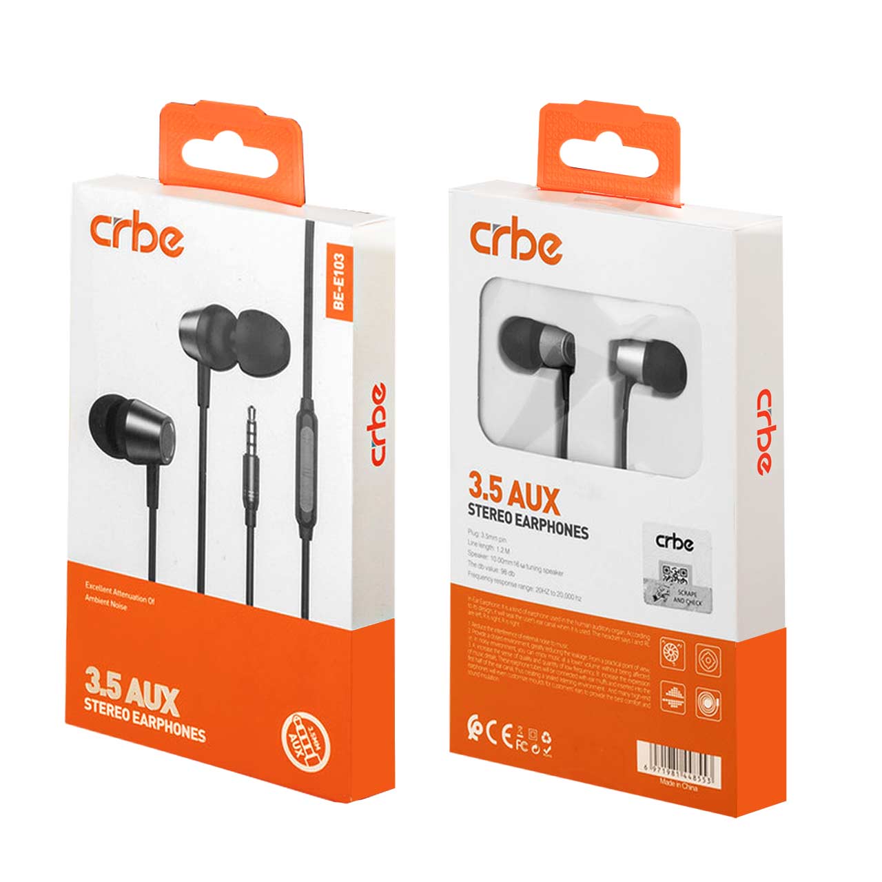 هندزفری با سیم Crbe مدل BE-E103 - مشکی (گارانتی یکساله PMC) - فروشگاه - پنل فروشگاهی eways