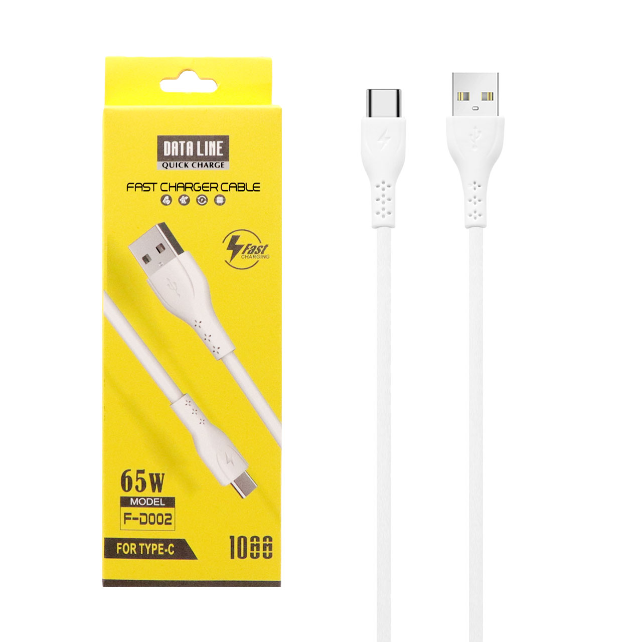 کابل شارژ فست Type-C مدل F-D002 - سفید - DST (گارانتی شش ماهه ...