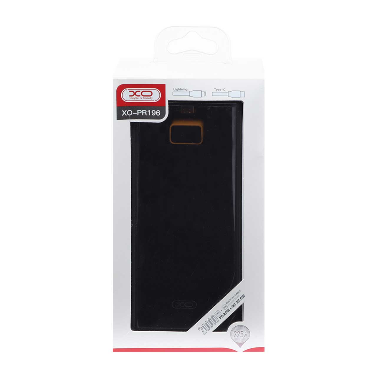 پاوربانک (PD و فست شارژ) XO 22.5W 20000mAh مدل PR196 - مشکی - فروشگاه - پنل فروشگاهی eways