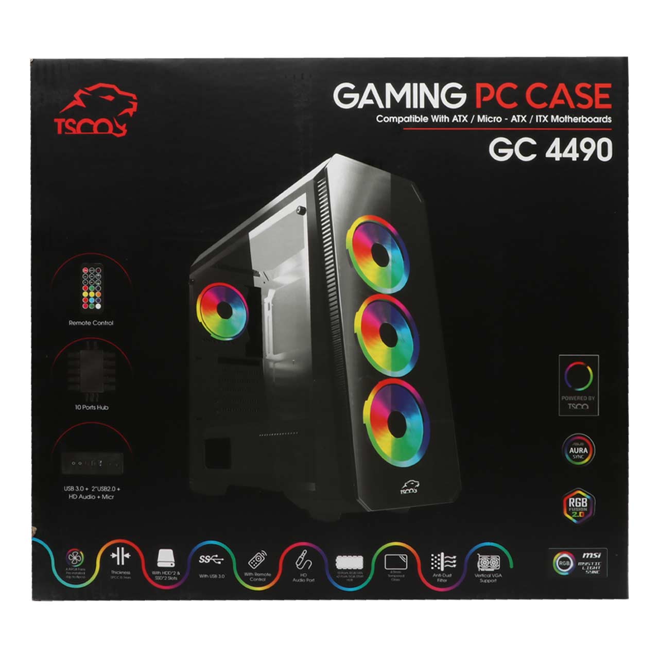 کیس گیمینگ تسکو مدل GC 4490 - فروشگاه - پنل فروشگاهی eways