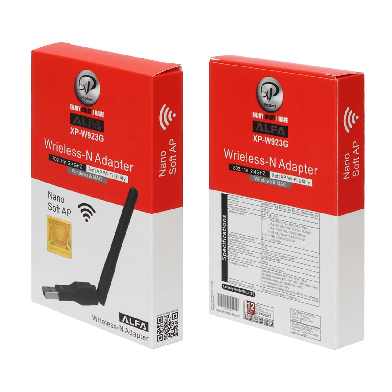 کارت شبکه بی سیم آنتن دار XP-Product USB 2.0 مدل XP-W923G - فروشگاه - پنل فروشگاهی eways