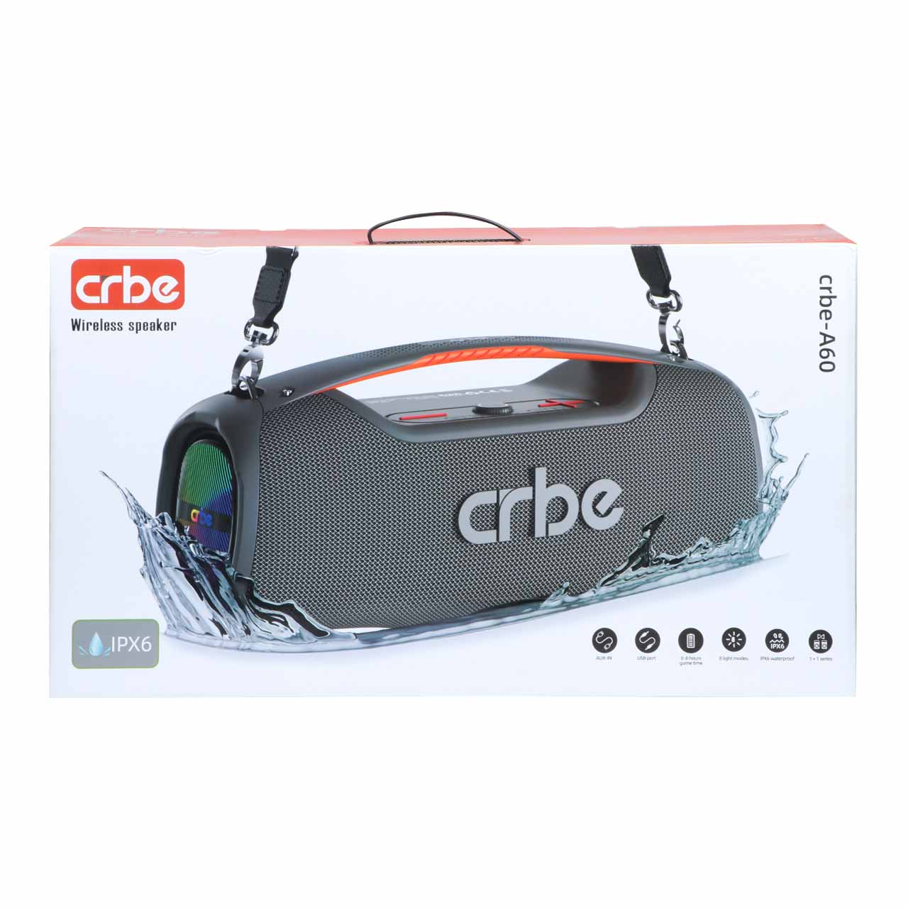 اسپیکر بی سیم Crbe مدل A60 - مشکی - پک ناسالم (گارانتی یکساله PMC) - فروشگاه - پنل فروشگاهی eways