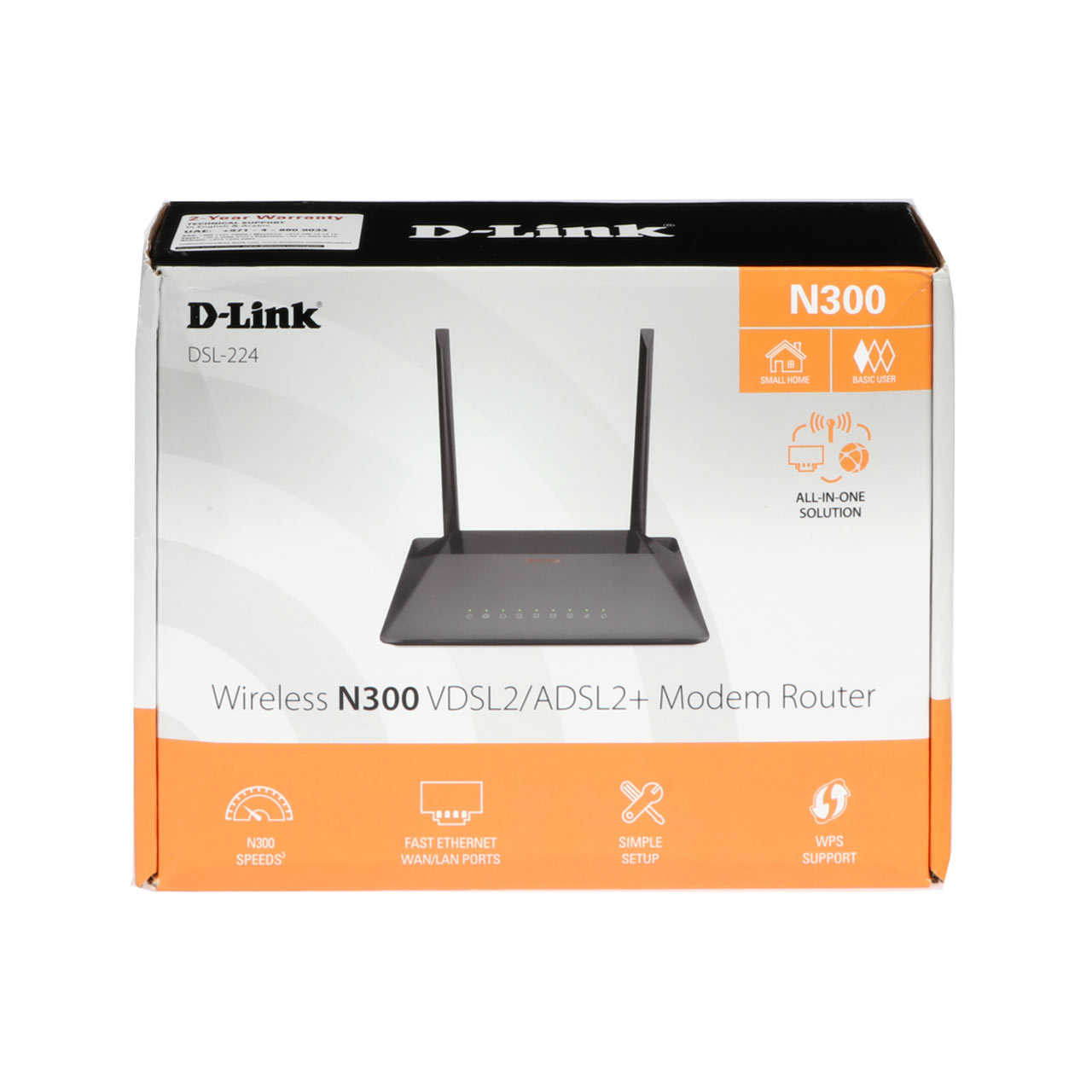 مودم D-link DSL-224 Wireless N300 VDSL2/ ADSl2 + Modem Router - مشکی ...