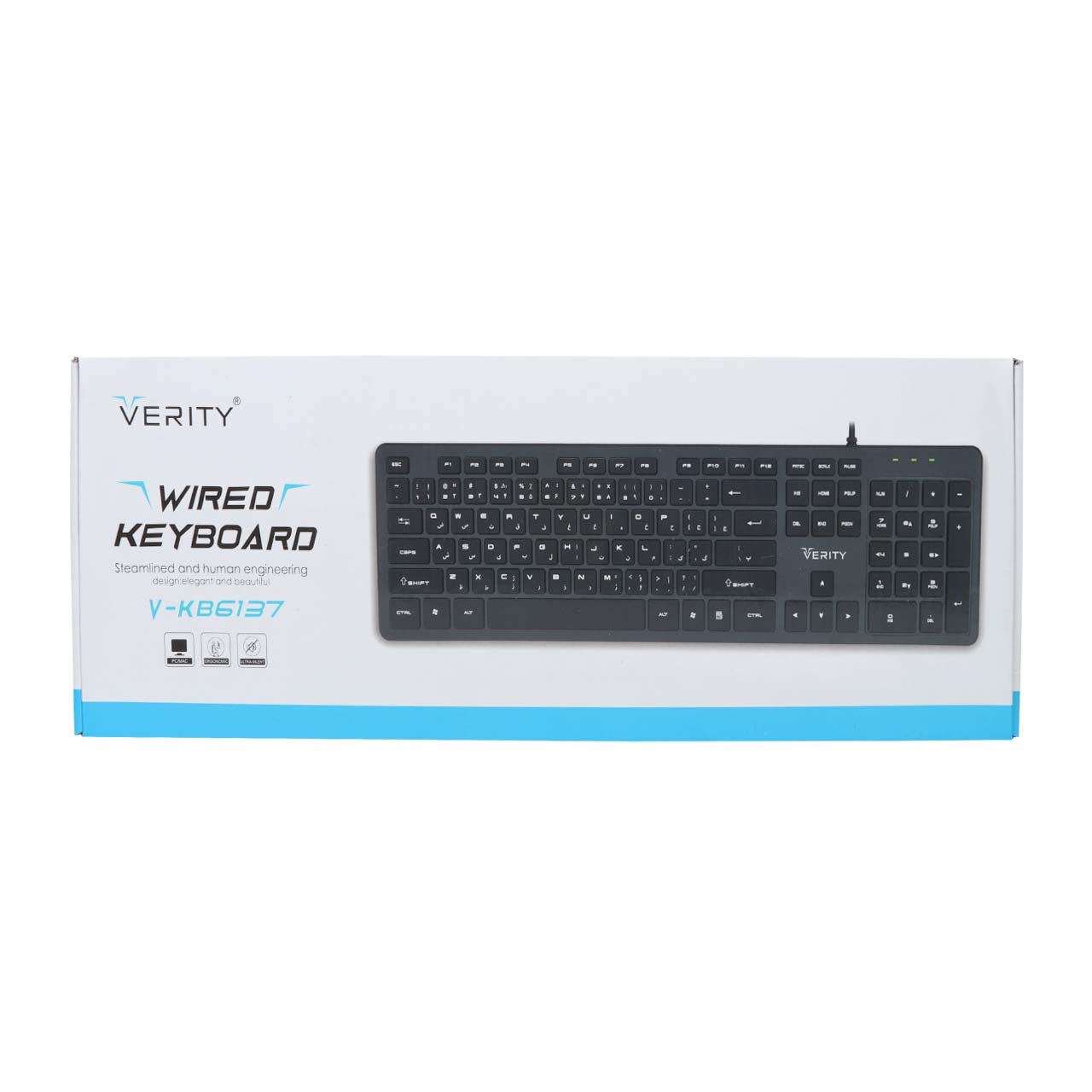 کیبورد باسیم Verity مدل V-KB6137 - مشکی - فروشگاه - پنل فروشگاهی eways
