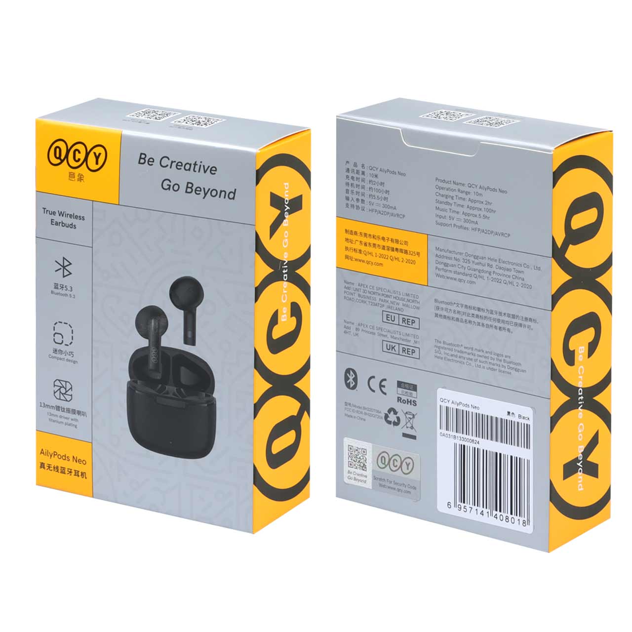 ایرفون بی سیم QCY مدل AilyPods T20 Neo - مشکی (گارانتی 18 ماهه شرکتی) - فروشگاه - پنل فروشگاهی eways