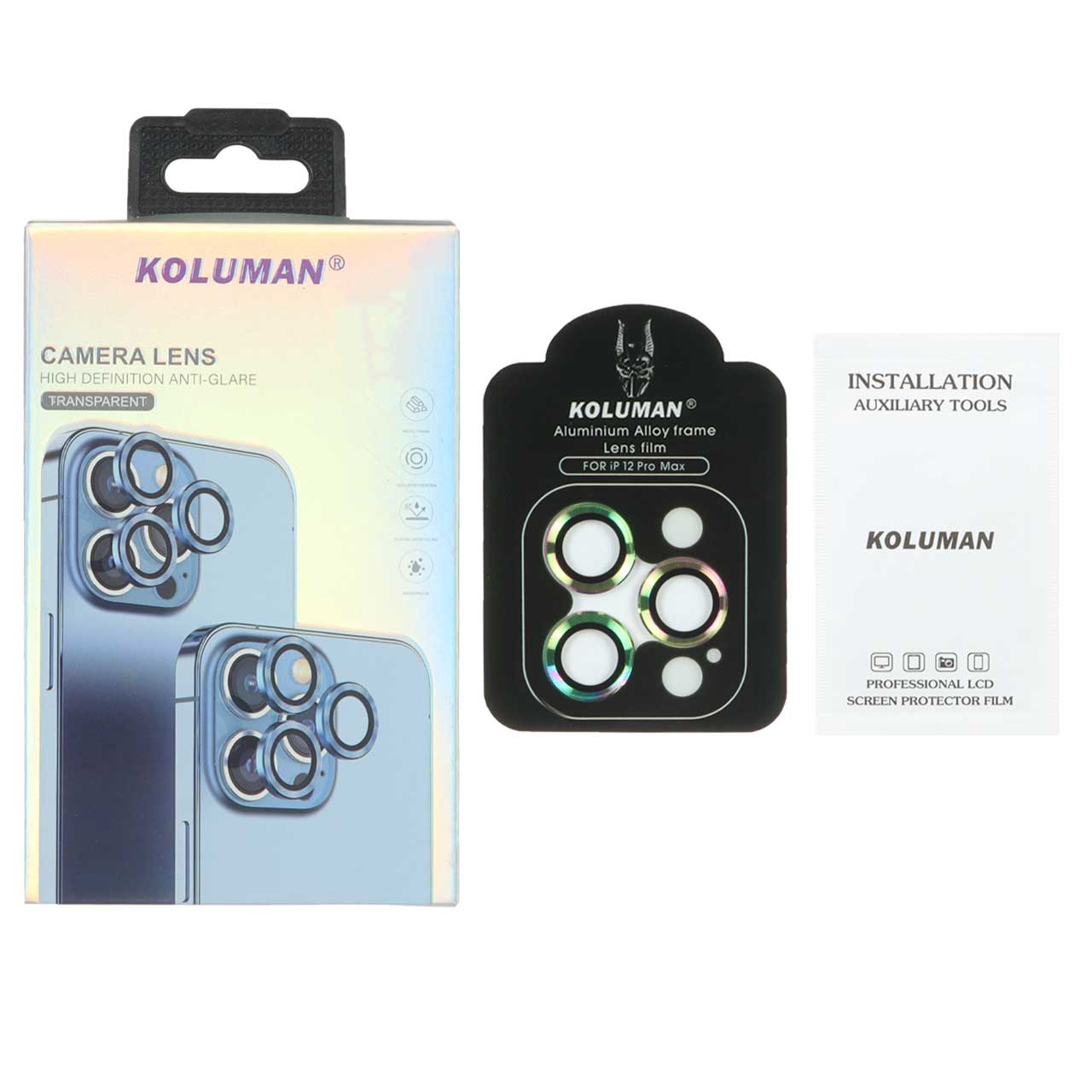 محافظ لنز رینگی اورجینال KOLUMAN مدل Iphone 12 Pro Max - چندرنگ (پک دار) - فروشگاه - پنل ...