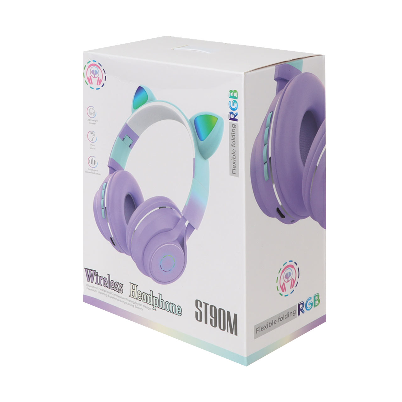 هدفون فانتزی بی سیم مدل ST90M - بنفش آبی - فروشگاه - پنل فروشگاهی eways